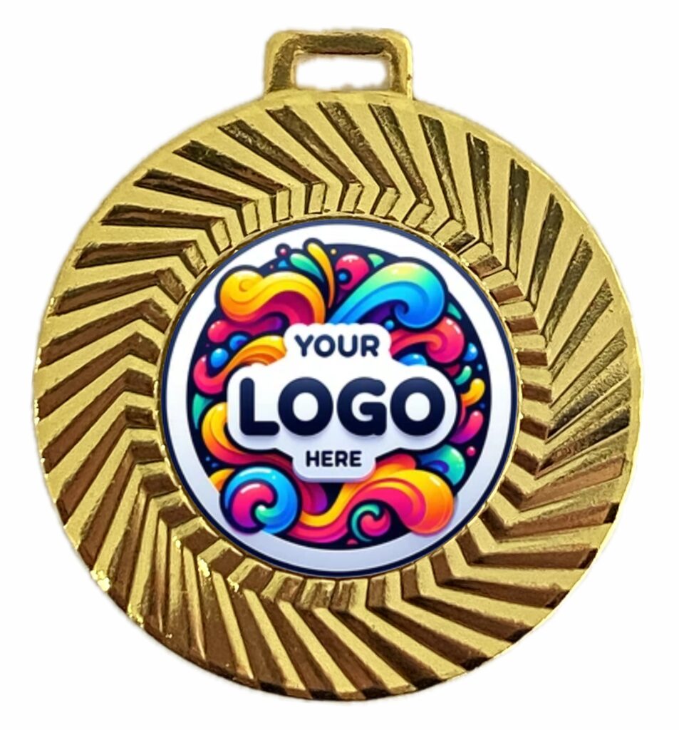 GOLD MEDAL 60MM WITH 40MM RECESS INCLUDES A 10MM RIBBON - Trophy Guy